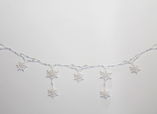 Shimmer Snowflake Garland (Short Length) – Laura-Jane Sparks | Textile ...