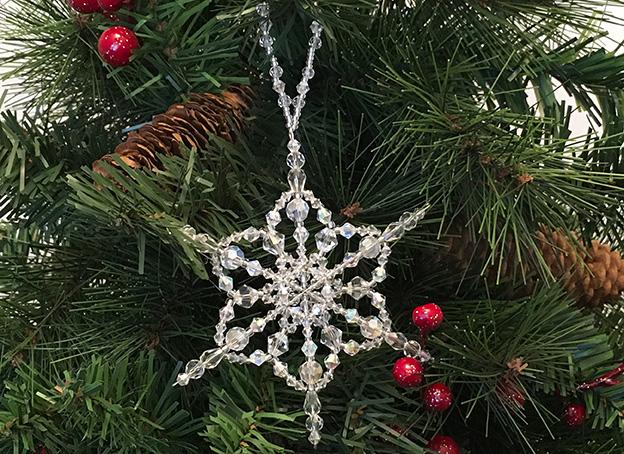 Crystal Sparkle Snowflake Decoration – Laura-Jane Sparks | Textile Designer